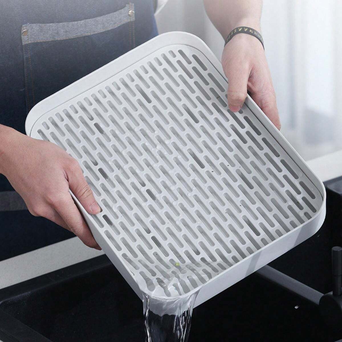 Simple Two Tier Tea Tray With Detachable Tray And Water Drainage ...