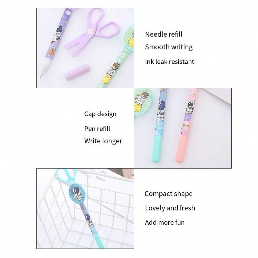 2pcs Creative Stationery Scissors-Shaped Neutral Pen For Students ...