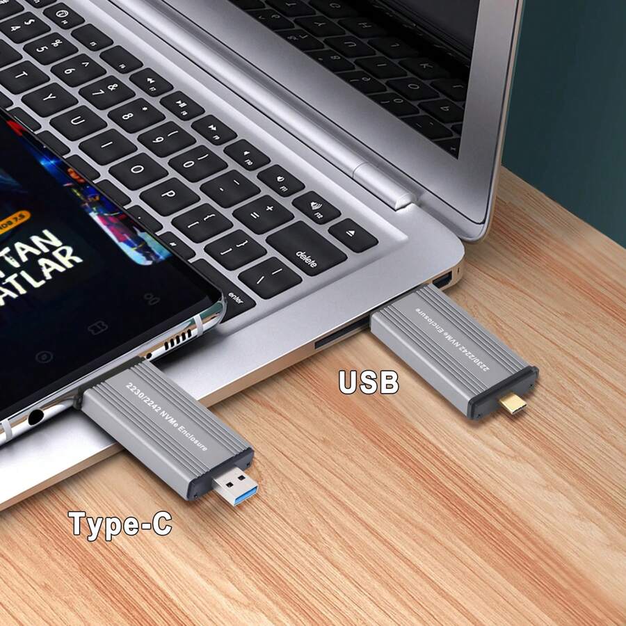 SAMGET M.2 NVMe Case Enclosure USB3.1 Gen2 10Gbps Aluminum Case Type A ...