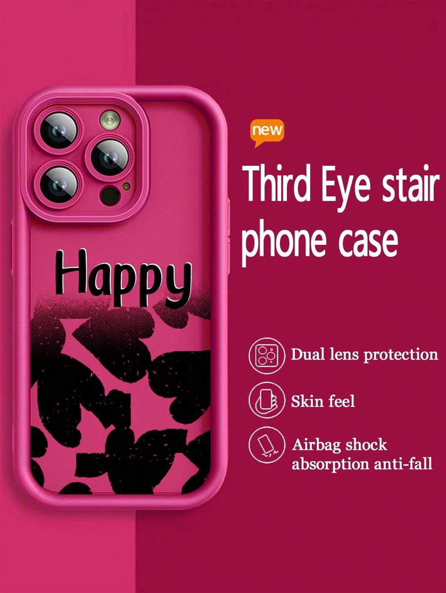 Happy Eye Heart-Themed Thick Anti-Drop Phone Case Compatible With Apple, Samsung, Xiaomi Phones ...