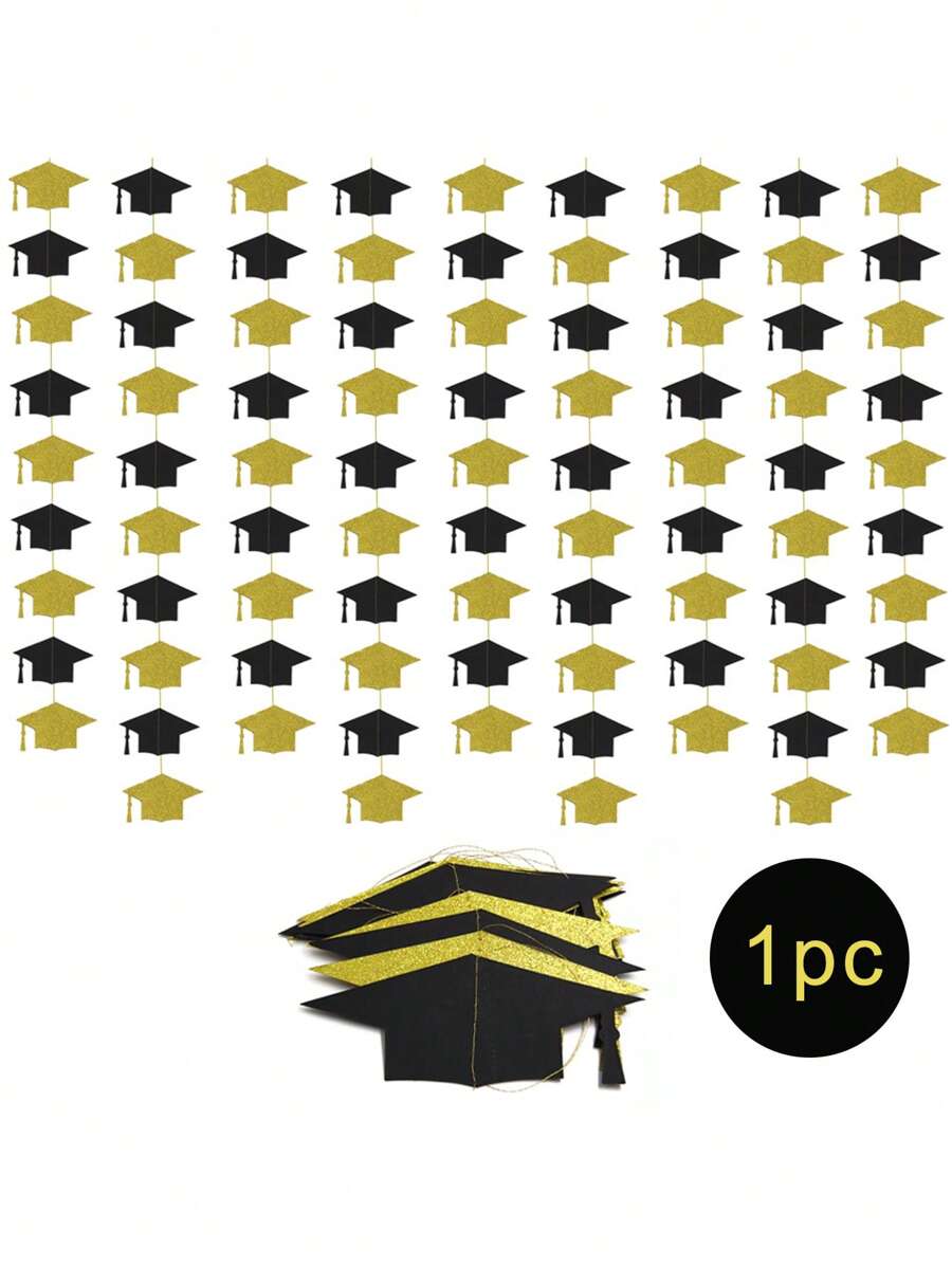 1pc Graduation Decorations Class Of 2024 Glitter Pre-Strung Congrats ...