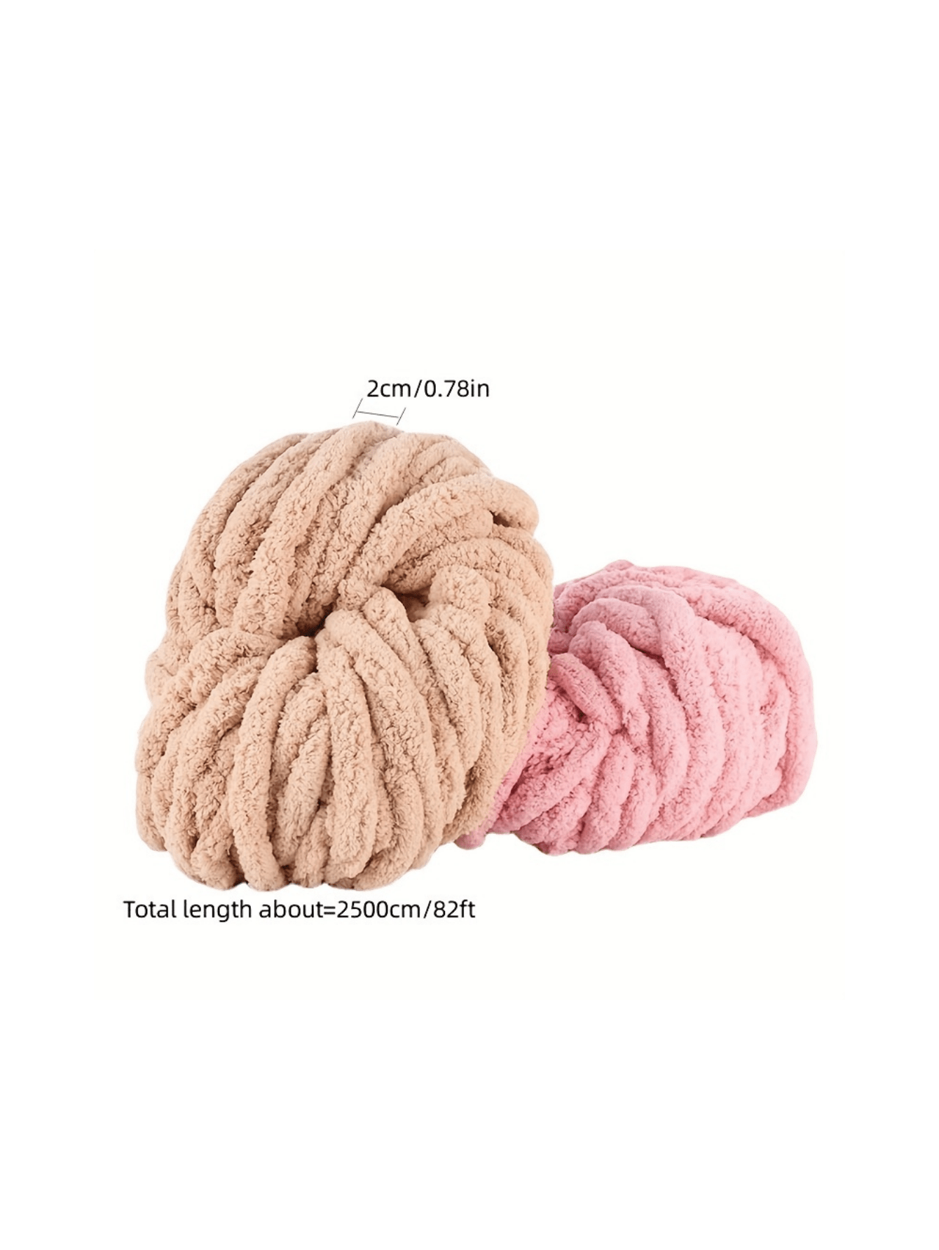 1pc Chunky Chenille Blanket Yarn, 25m Super Thick Hand-Woven Single ...