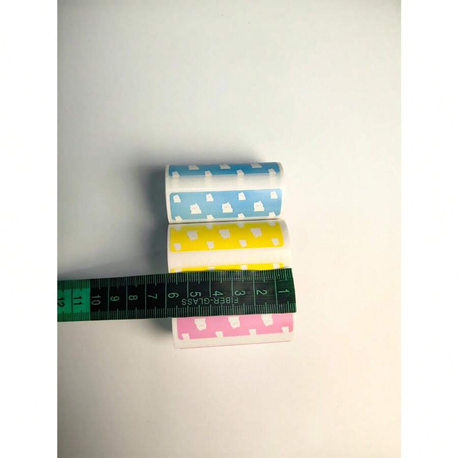 3 Rolls Bear Label Sticker Thermal Papers 57mm Width Printing For HD ...