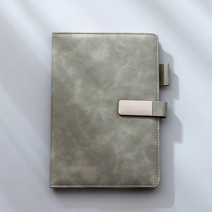 A5 Faux Leather Notebook With Metal Buckle And Magnetic Closure, Ideal ...