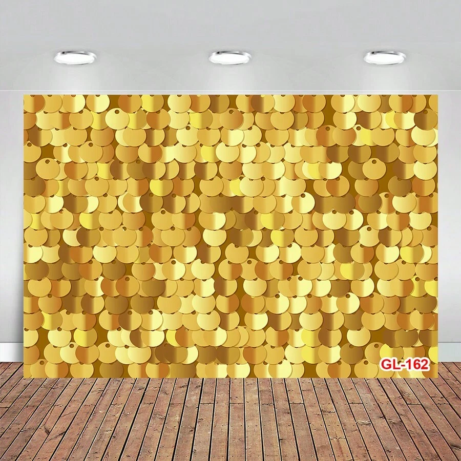 Golden Glitter Light Shiny Bokeh Happy Birthday Party Photography ...