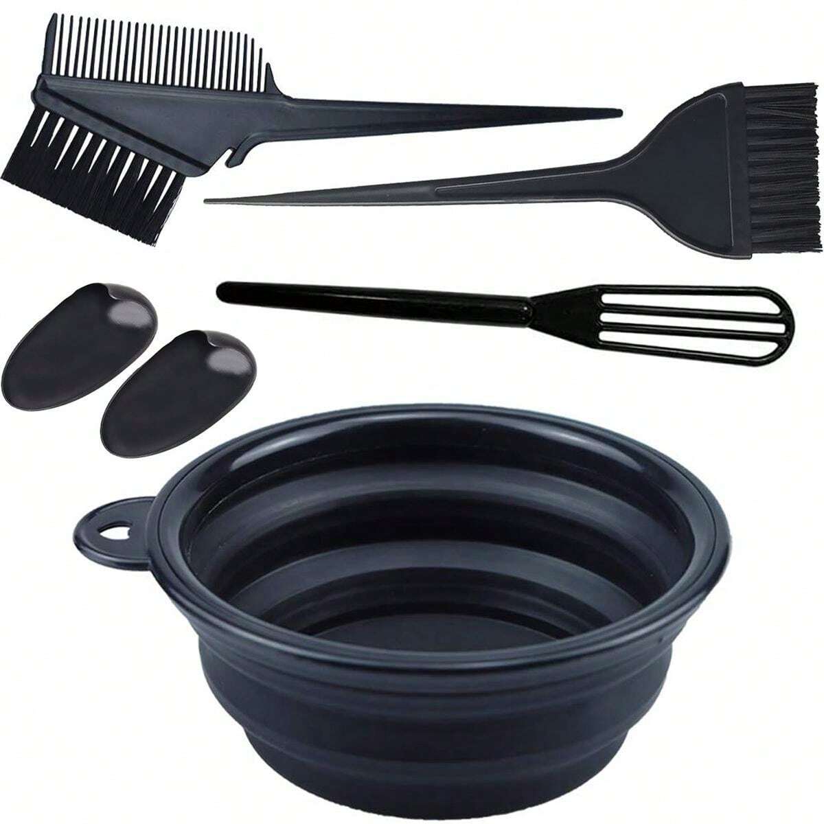 1set Hair Dyeing Tools Including Color Mixing Bowl, Dyeing Brush, Comb ...