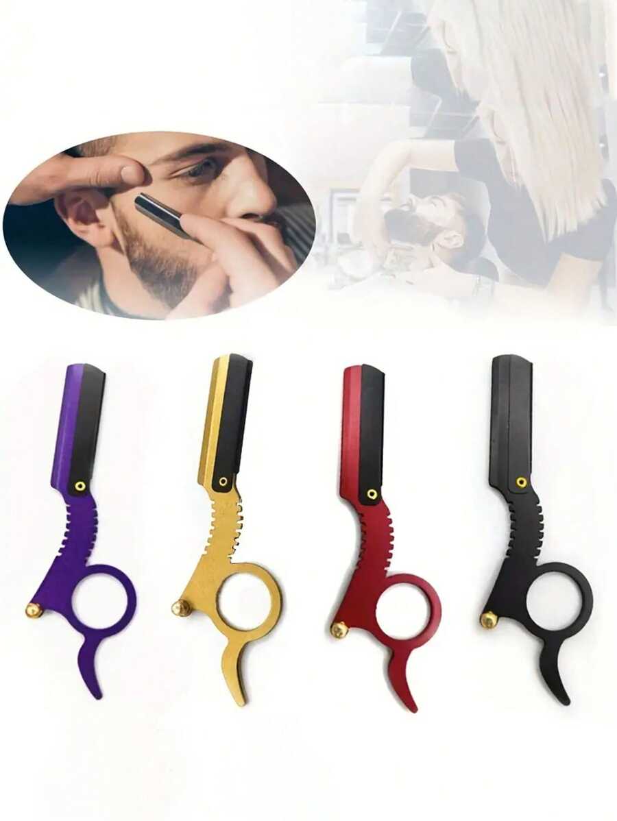 Men's Hair Cutting & Shaving Razor, 1pc Straight Edge Hair Cutting ...