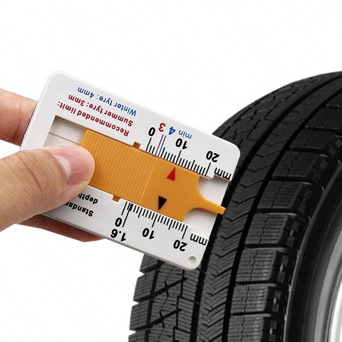 1pc Plastic Tire Tread Depth Gauge 0-20mm Game Table Depth Gauge ...