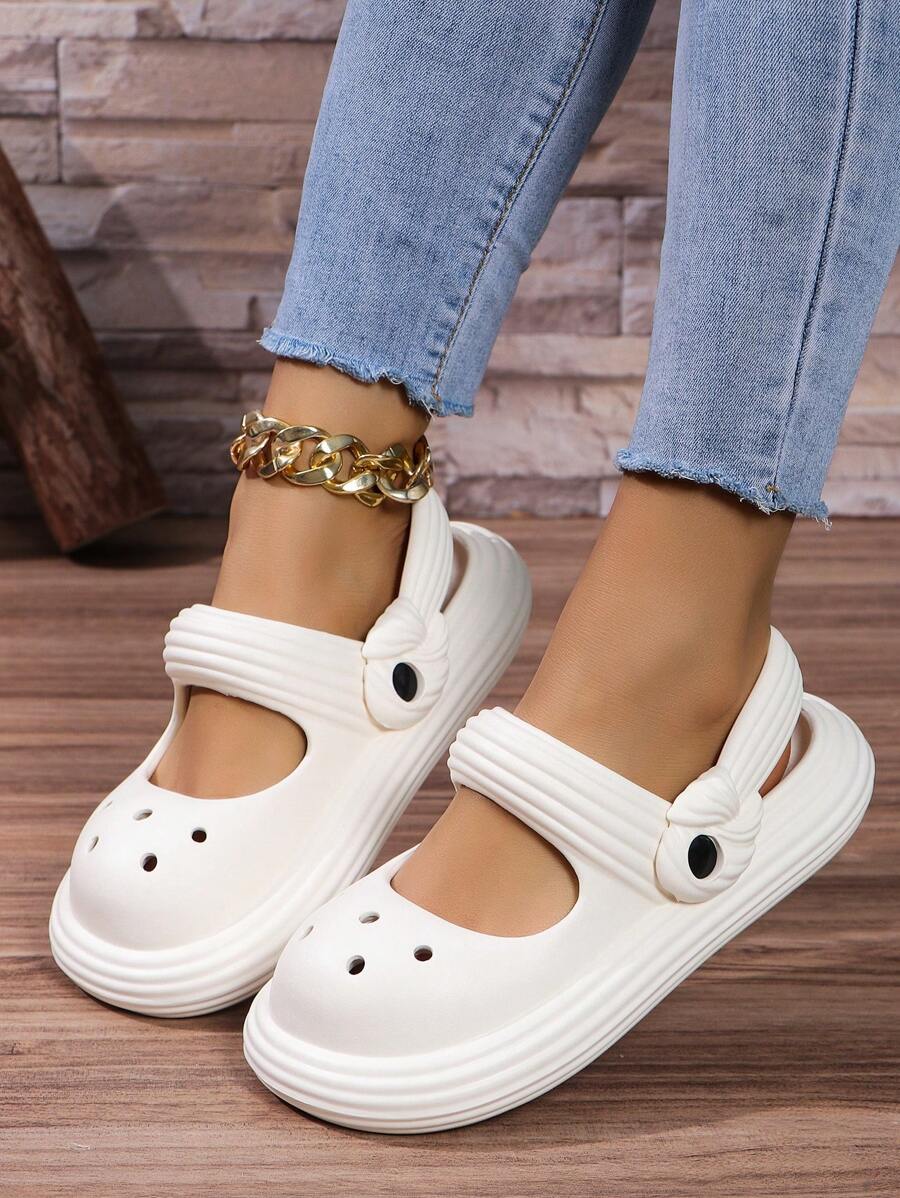Women's Mary Jane New Style 2024 Beach Home Hollow-Out Shoes, Thick ...