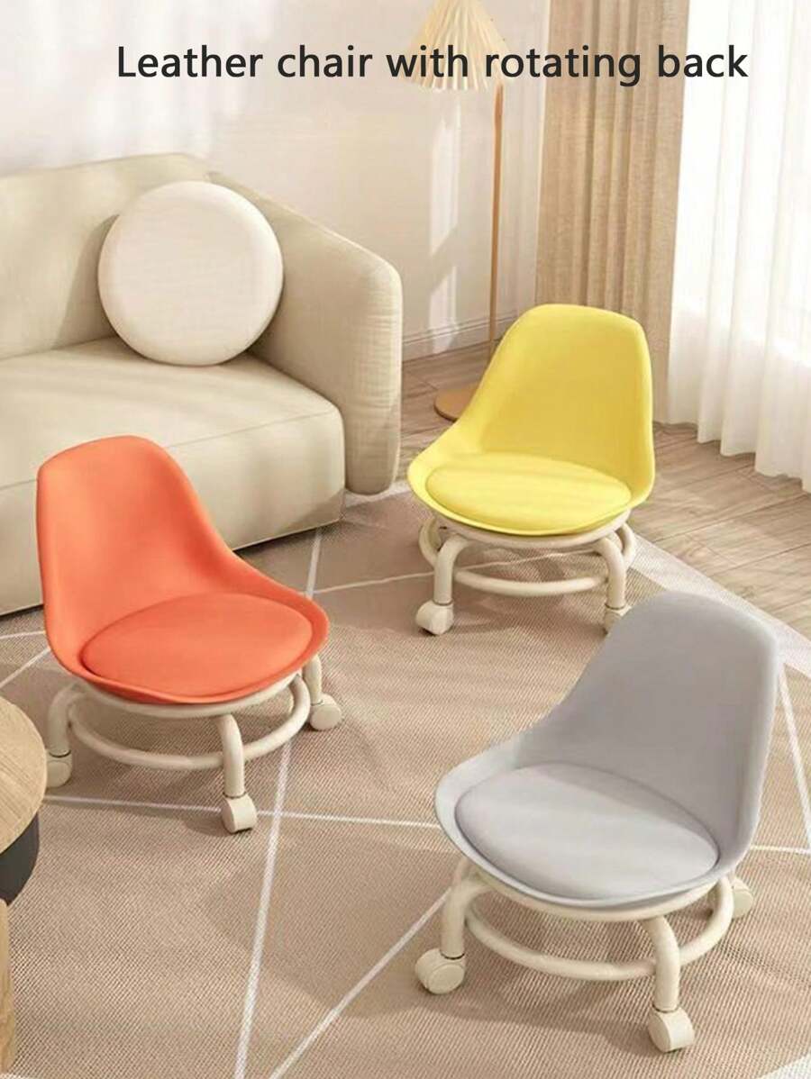 Small Wheeled Ottoman With Swivel Casters, Lazy People Wheel Sliding ...