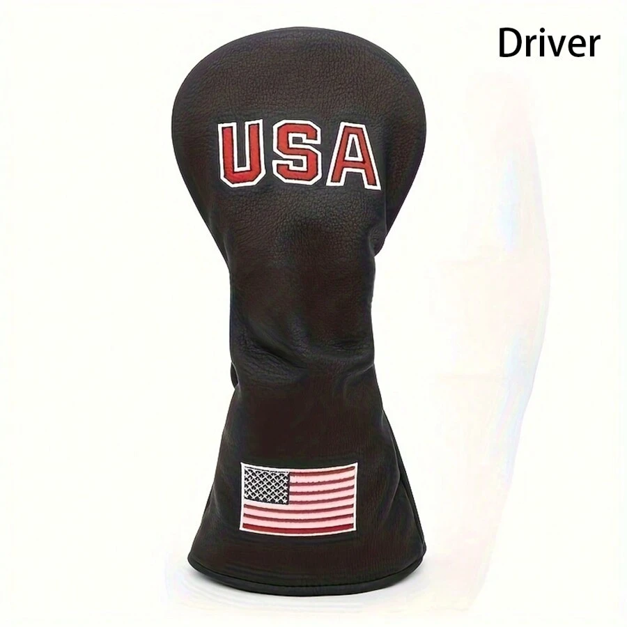 USA Flag Embroidered Golf Club Head Covers For Hybrid Driver Fairway ...