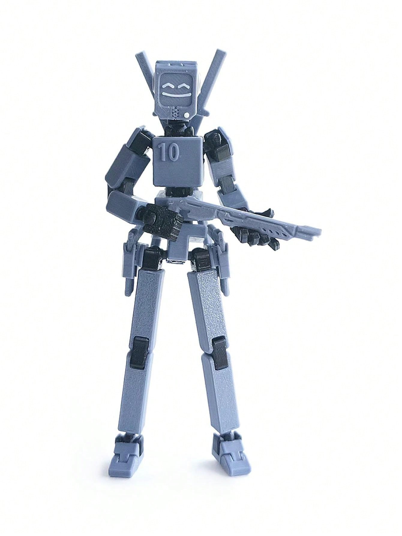 1set Full Body Multiple Articulations Movable Robot Toy, Includes: Doll ...