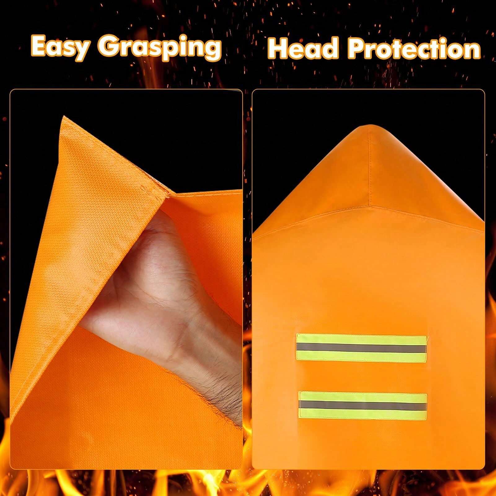 1 Pack Fireproof Cloak With Hood For Child And Adult, Fire Emergency ...