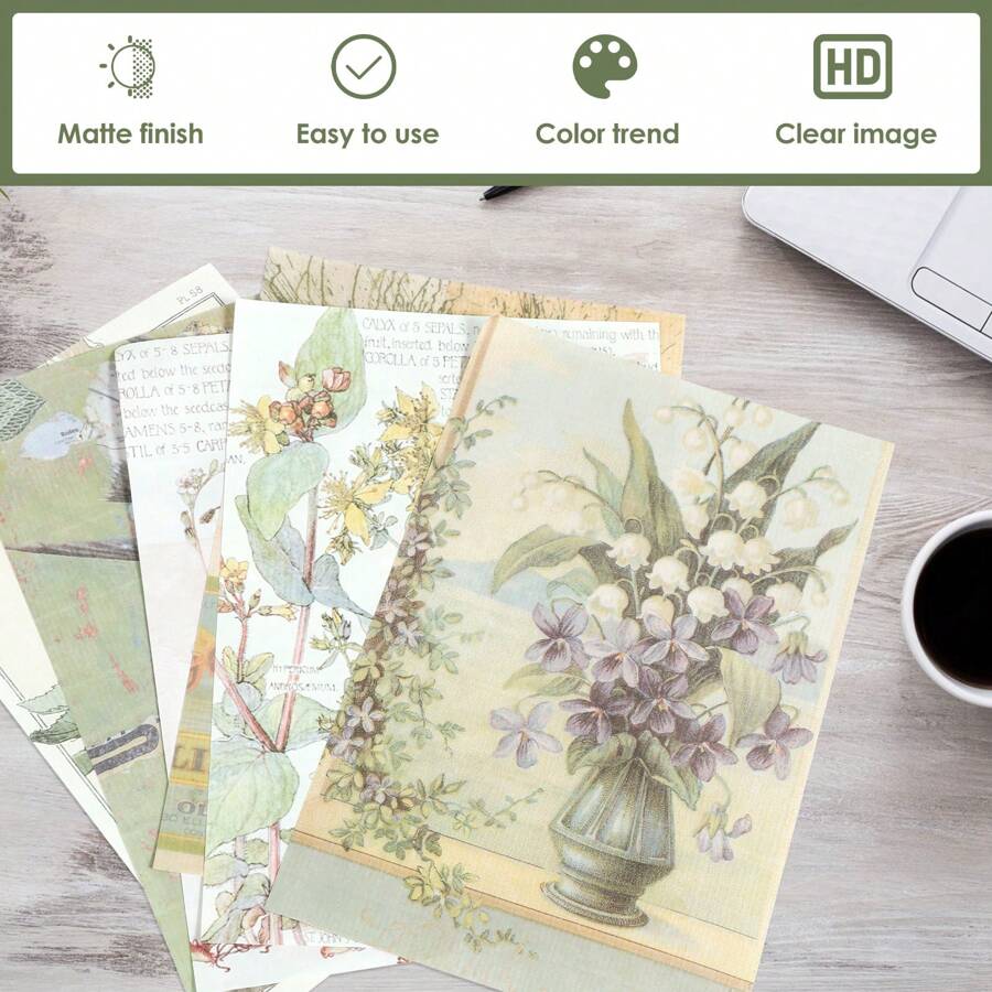 400Pcs Vintage Scrapbooking Sticker Set Retro Journaling Supplies ...