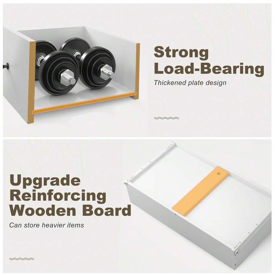 Raybee Dresser, Dresser For Bedroom With 10 Drawers And Smooth Metal ...