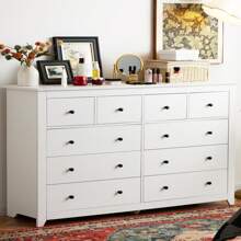 Raybee Dresser, Dresser For Bedroom With 10 Drawers And Smooth Metal ...
