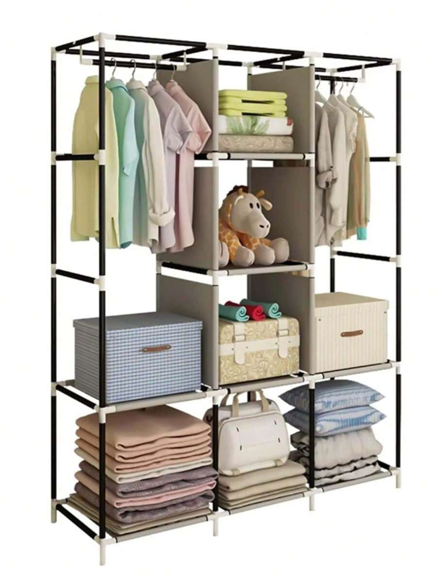 Closet Ropero Armable con Divisiones para Cajoneras y Ganchos ...