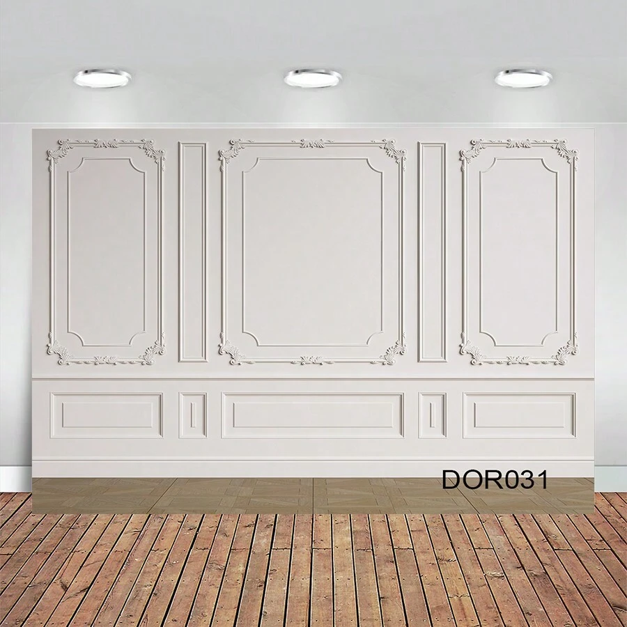 Gray White Wall Door Photography Backdrop Wedding Retro Portrait Photo ...