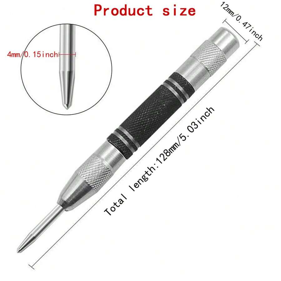 1pc Automatic Center Punch With Spring-Loaded High Hardness Punch Pin ...