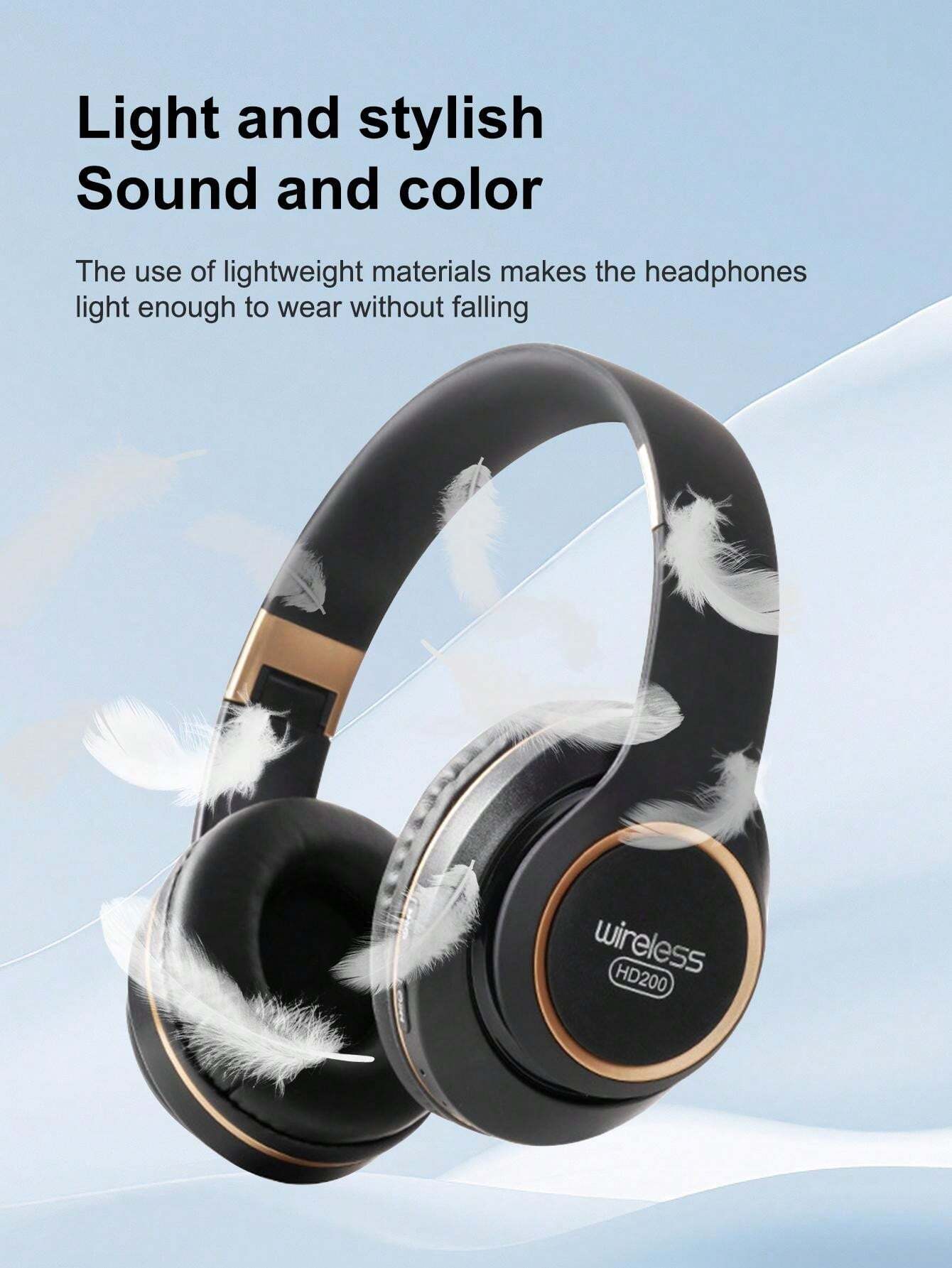 Wireless Heaphones Over-Ear Headset HIFI Stereo Sound Long Battery Life ...