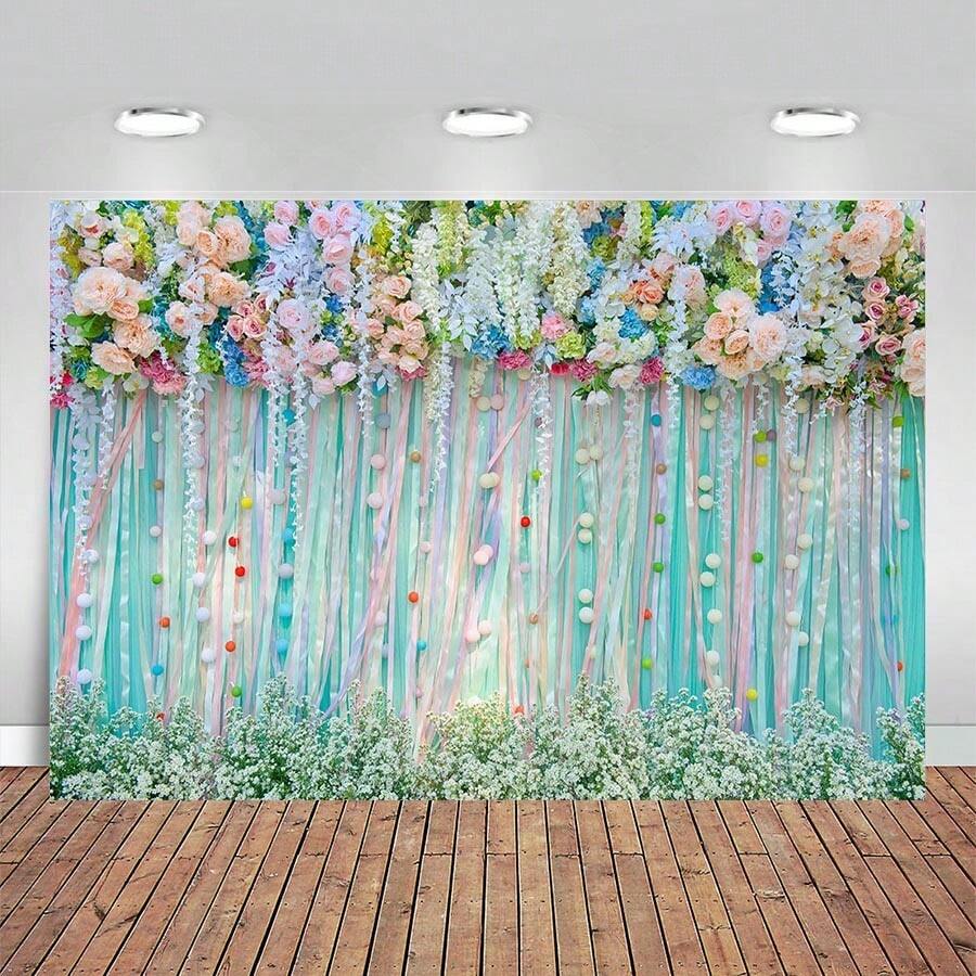 Wedding Ceremony Backgrounds For Photography Flowers Tassel Stage ...