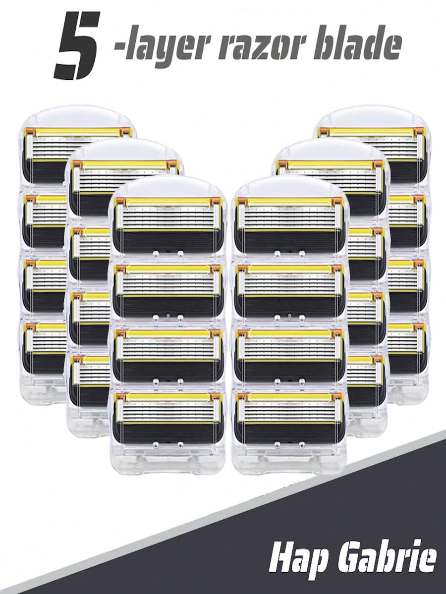 24 Pcs Black Shaver Blades/Men's Razor Fusion Pro Power Shaving Shaver ...