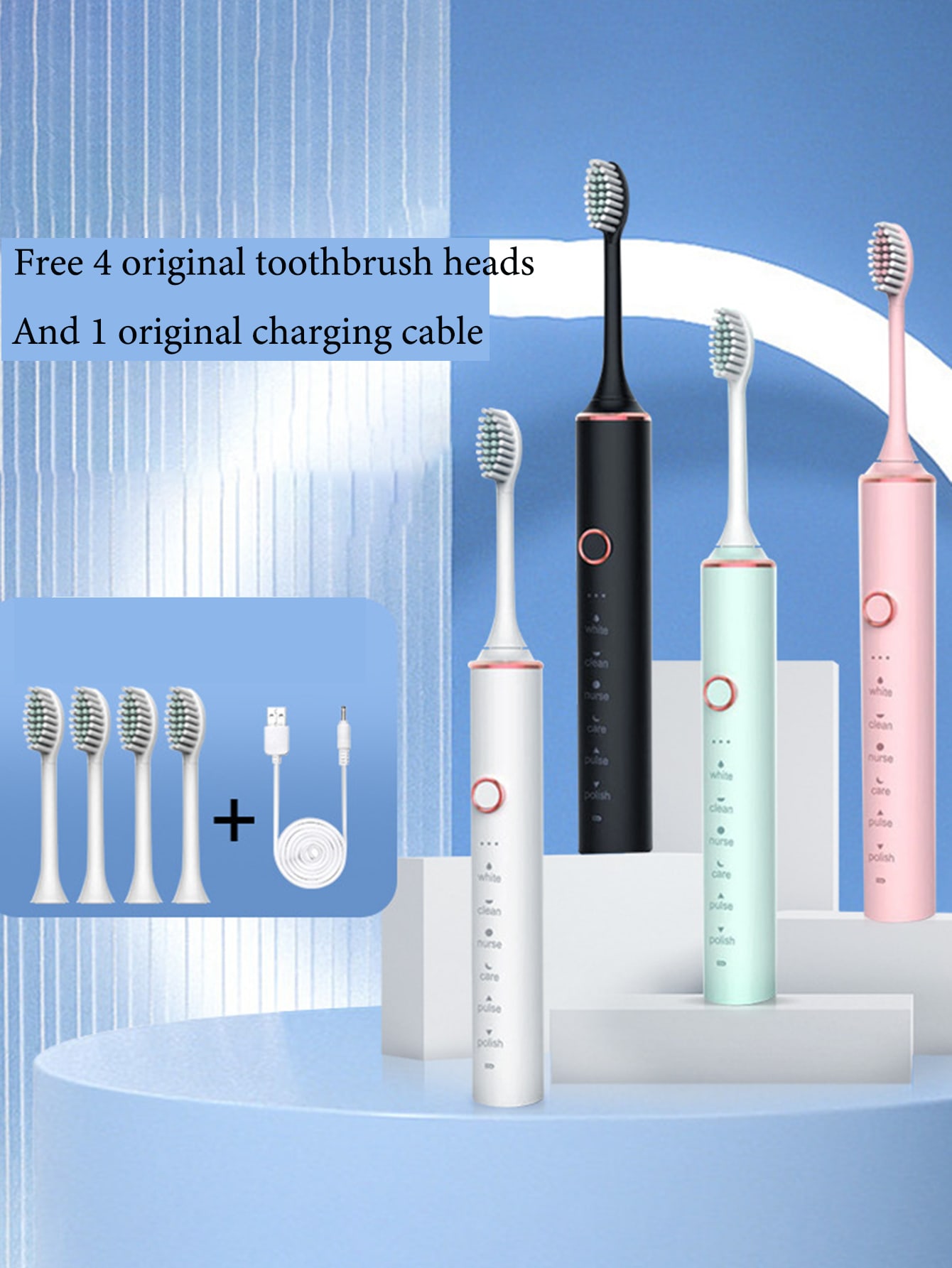 FDA Accepted Sonic Electric Toothbrush Smart Timer For Adults With 90 ...