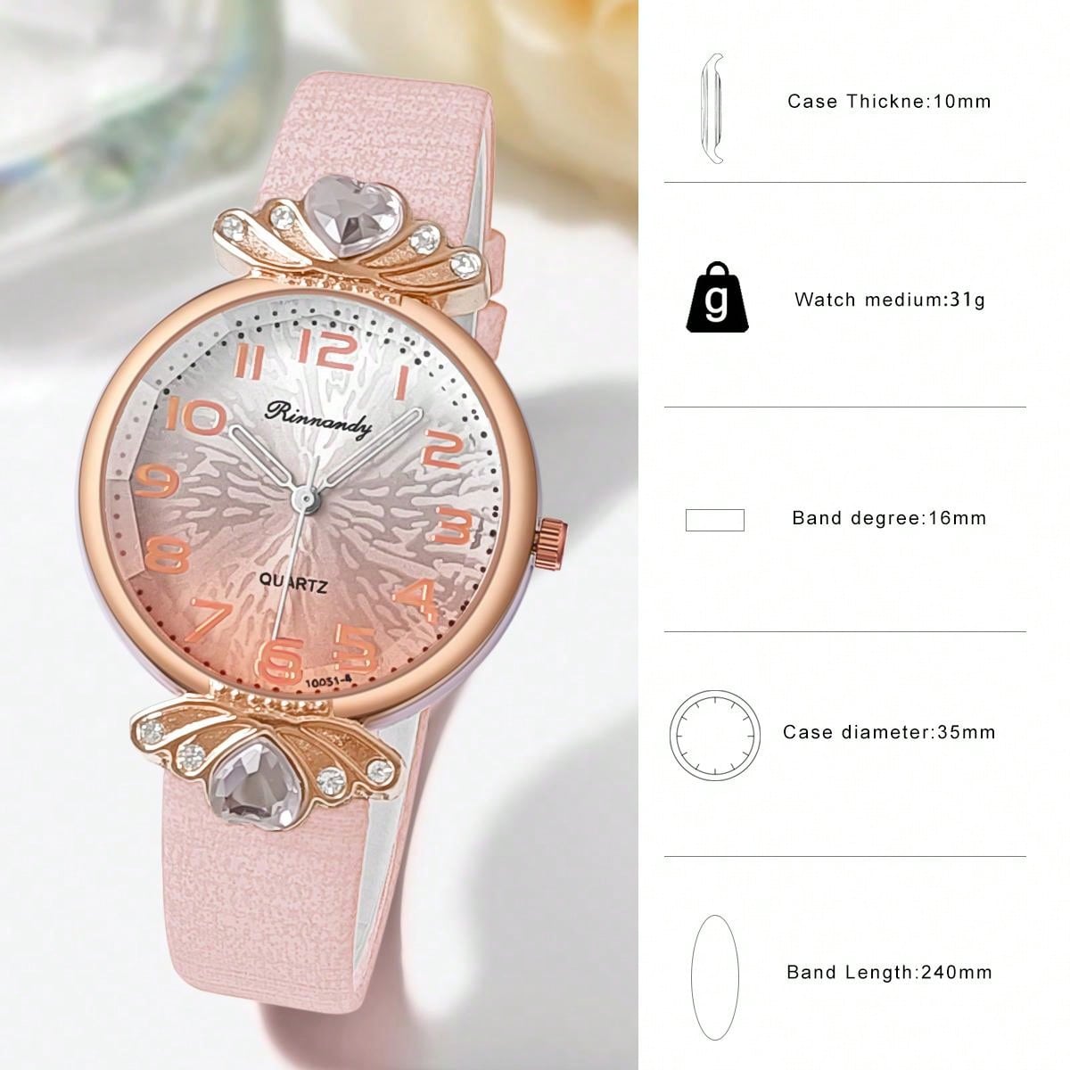Quartz Watch Women Wristwatch Pu Leather Watches Casual Women's Watch ...