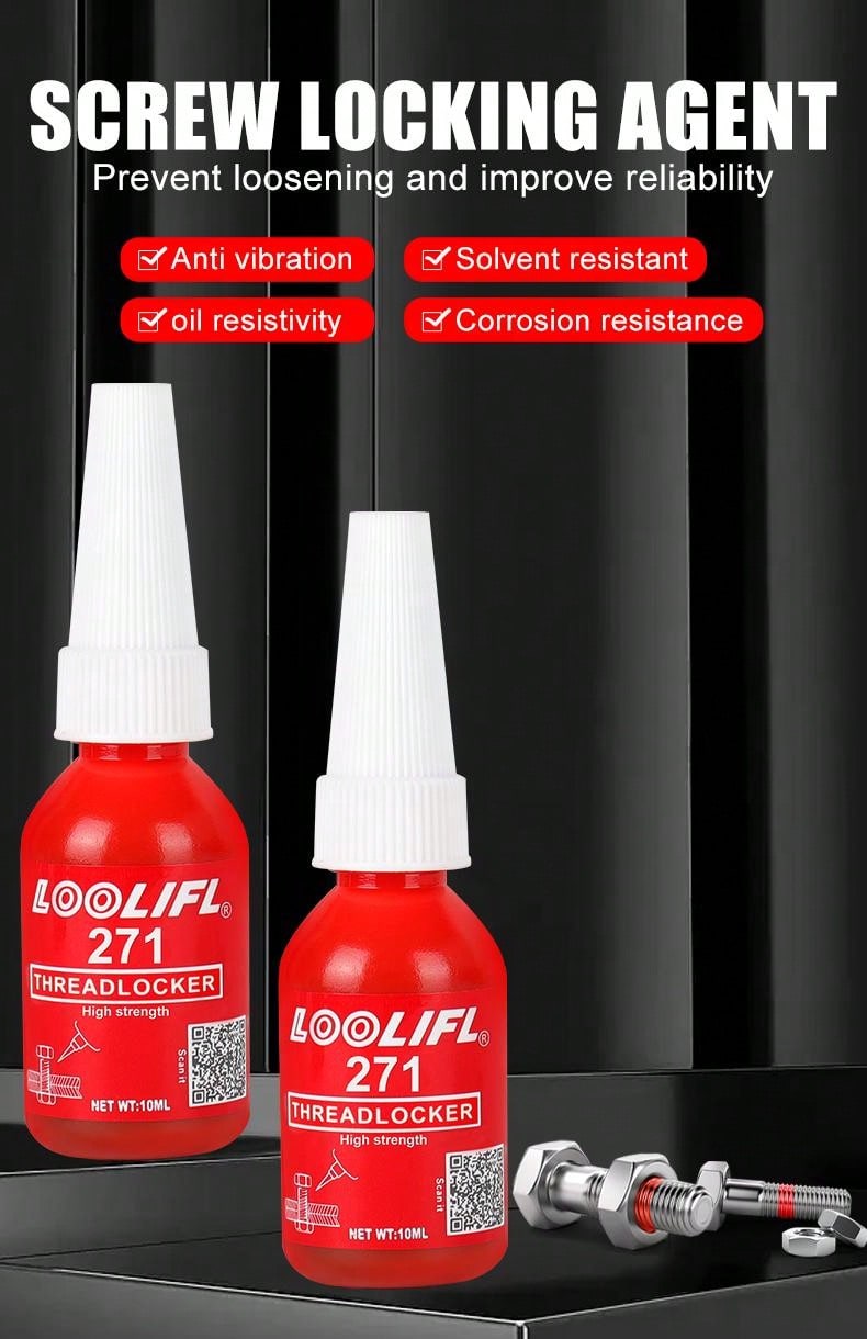 Multi-Functional V-Tech Adhesive Upgrade Version 271 Anaerobic Screw Glue 10ml High Strength ...