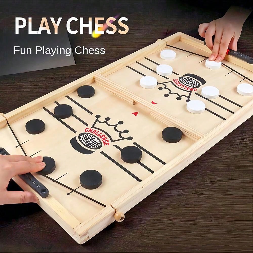 1 Set Wooden Double Battle Table Game Combo With Pachisi & Aeroplane ...