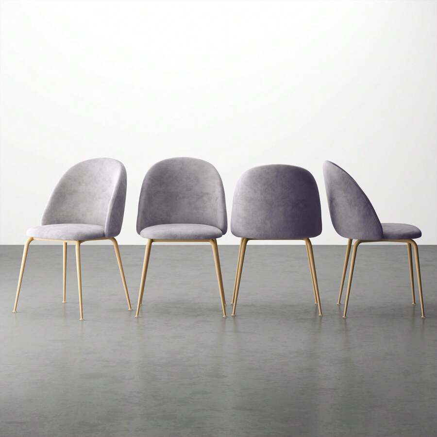 Dlandhome Dining Chairs Set Of 4 Modern Velvet Chairs For Living Room ...