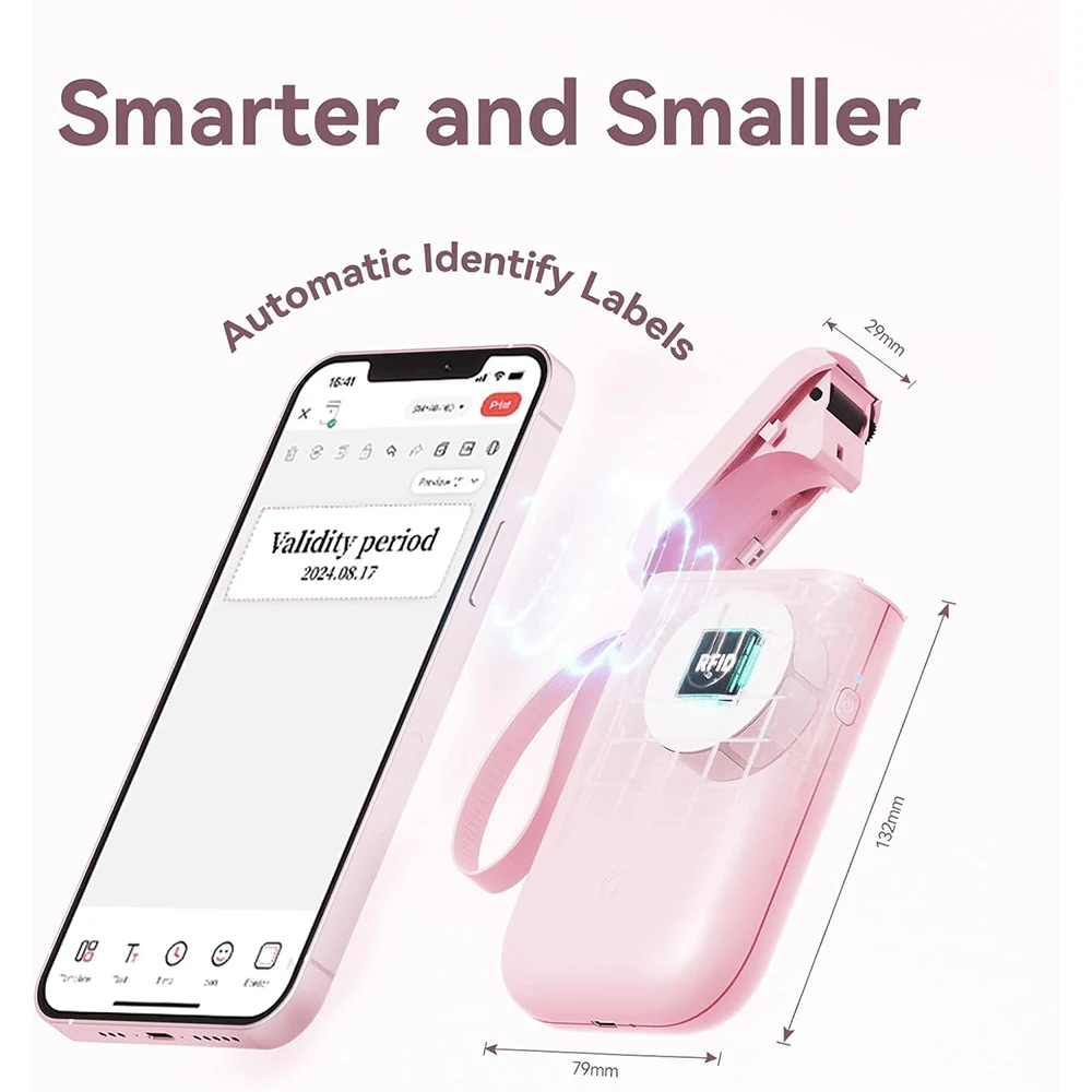 NIIMBOT D11 Label Maker Machine With Tape, Portable Bluetooth Thermal ...