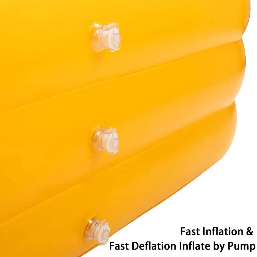 Syncfun 120" X 72" X 22" Inflatable Transparent Orange Baby Swimming ...