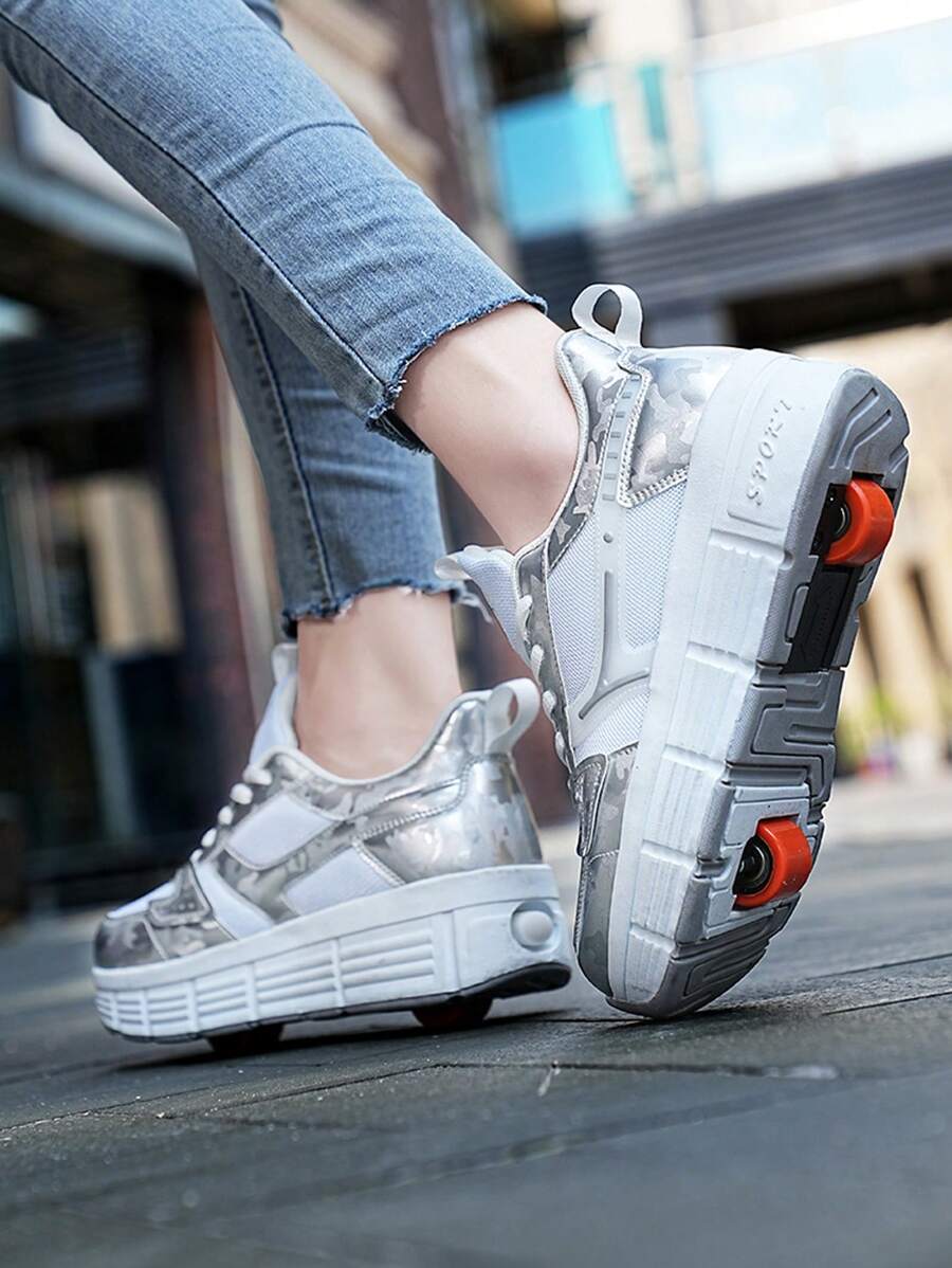 Transformable Dual-Wheel Heelys Roller Skate Shoes For Boys, Adjustable ...