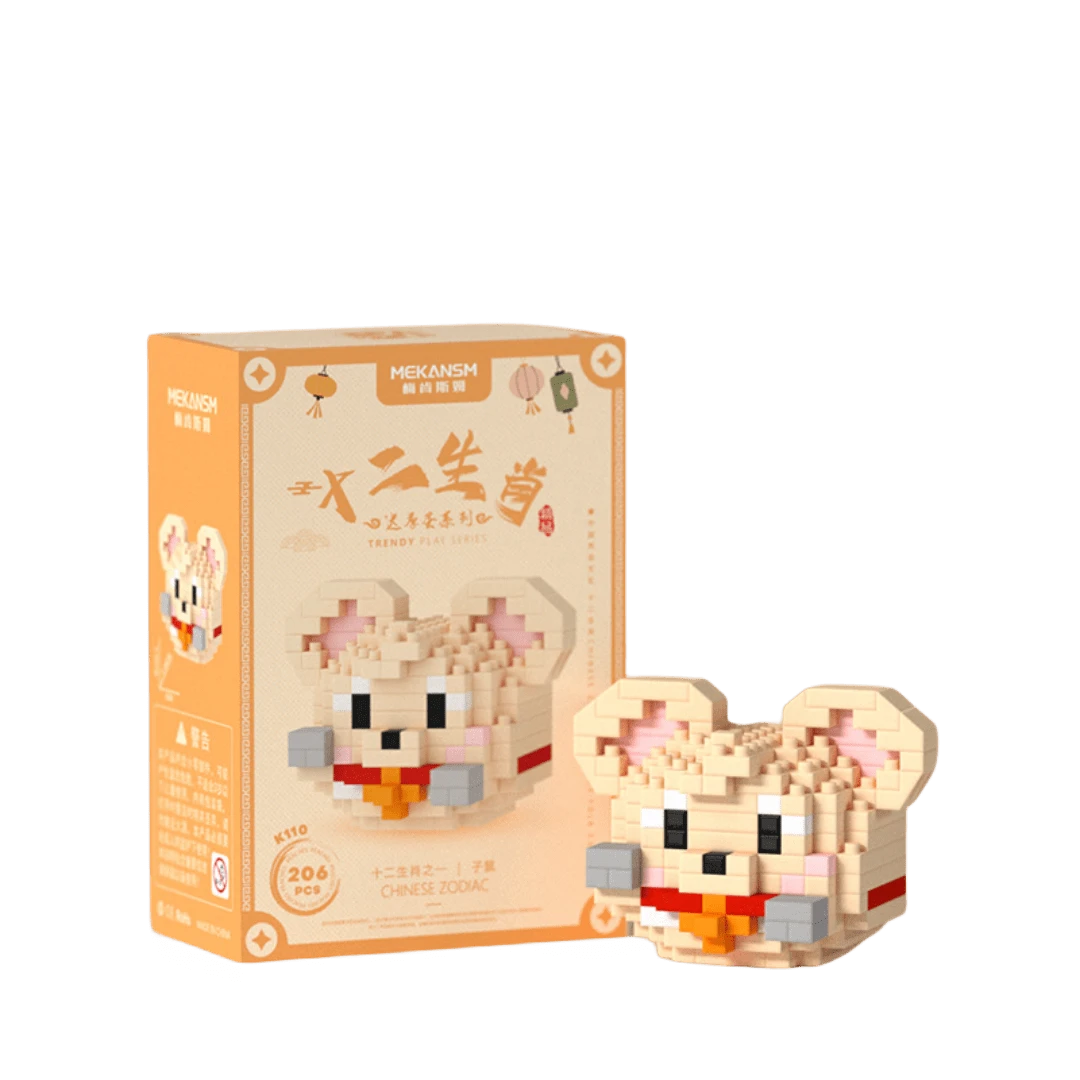 12 Chinese Zodiac Animals Themed Diy Micro Building Blocks With Healing ...