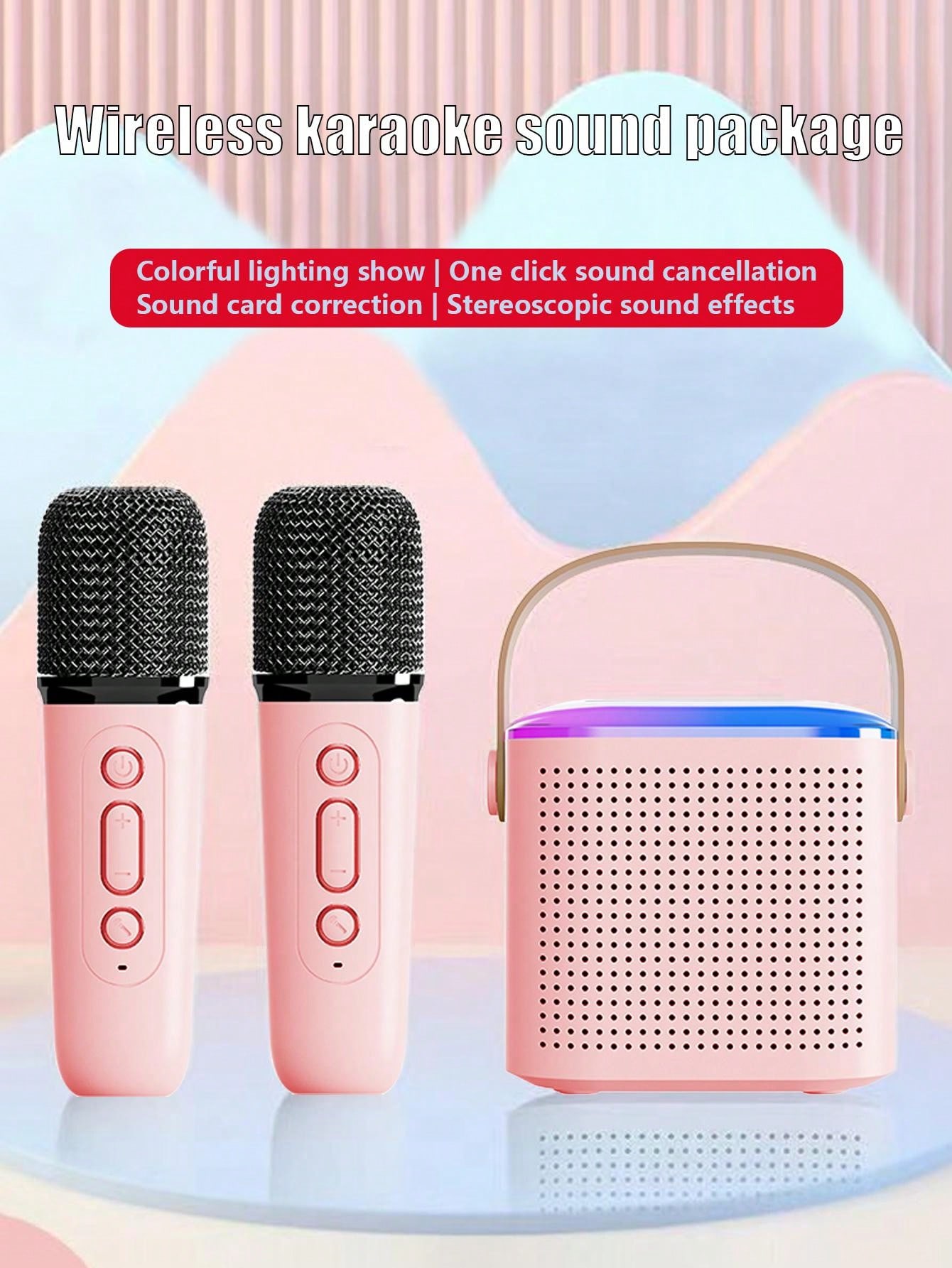 Wireless Speaker, Microphone Sound System, With Various LED Lights, 3D ...