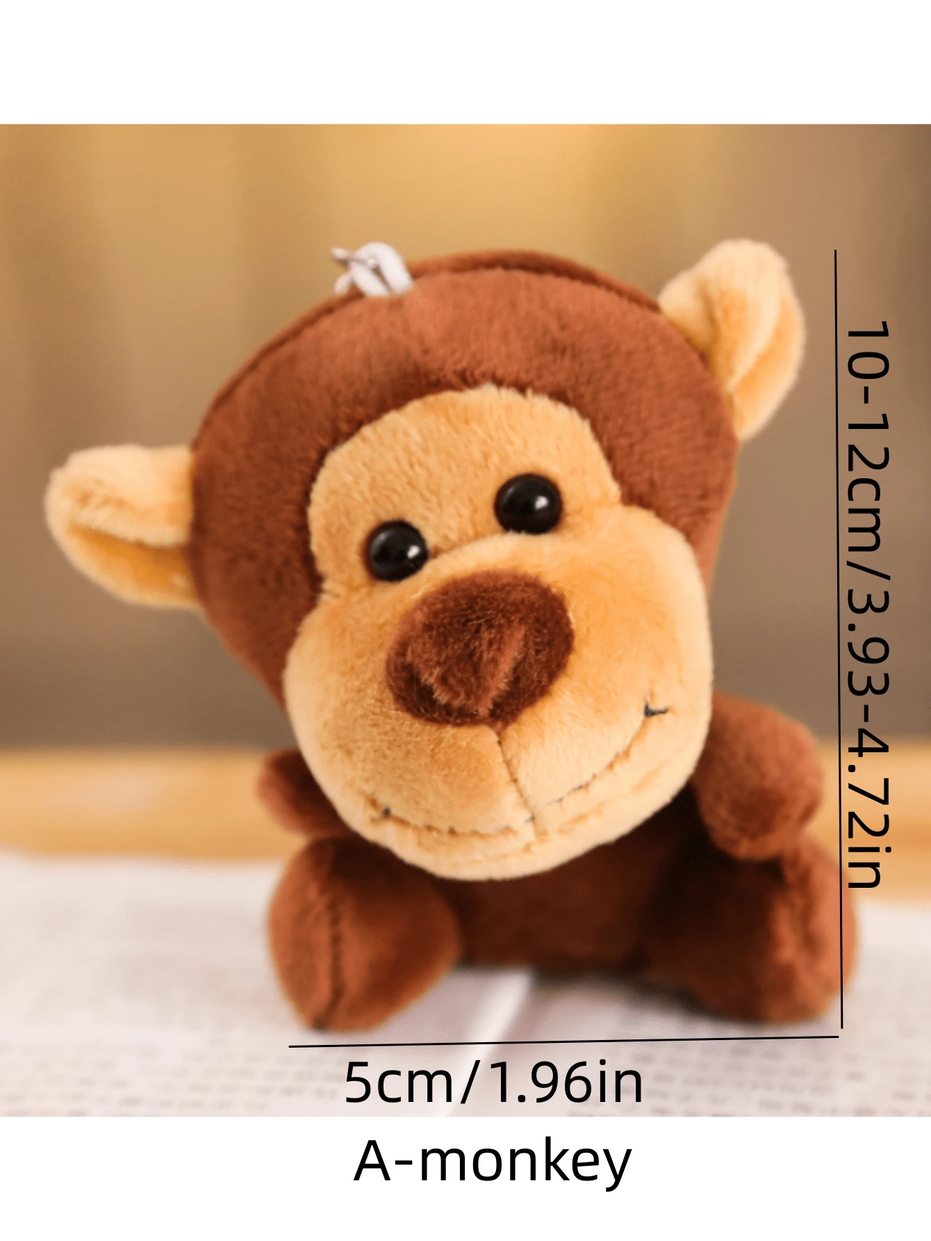 1pc Cute Stuffed Forest Animal Ornament (Lion, Elephant, Monkey, Deer ...