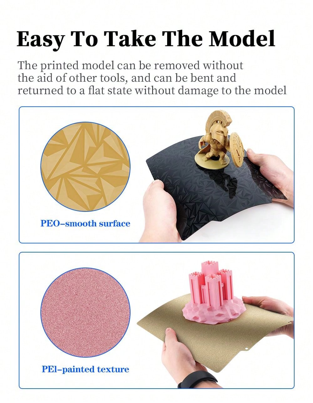 3d Printer Build Plate With Dual Sided Pei And Peo Magnetic Plate ...