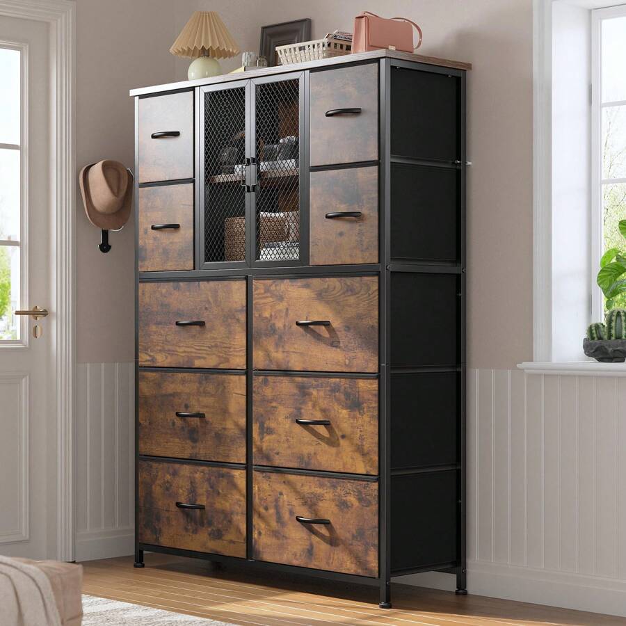 Raybee Dresser For Bedroom With Mesh Door Tall Dressers & Chests Of ...