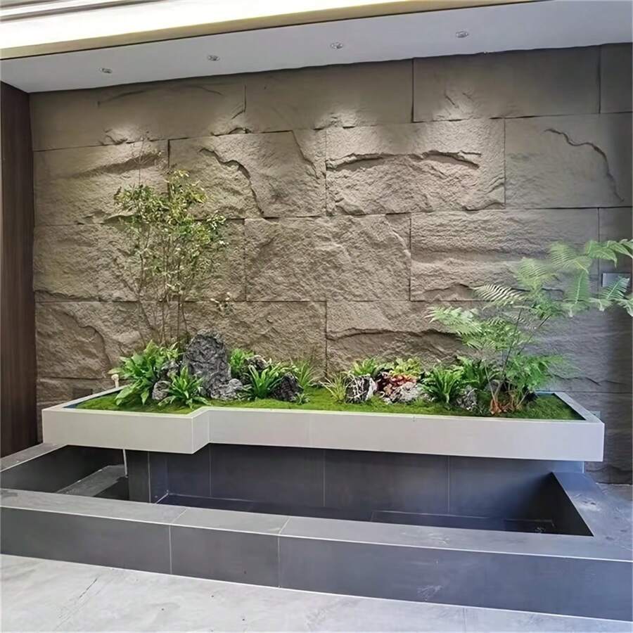 1 Stück 23,63x23,63 Zoll 3d Kultur Backsteinmauer Pu-steinverkleidung ...