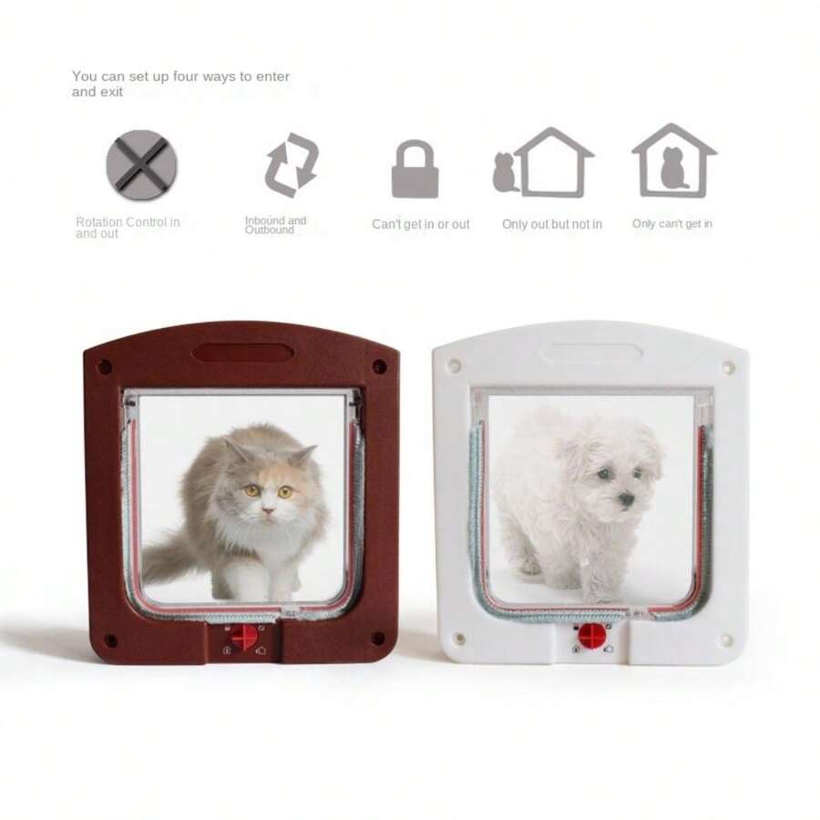 Pet Door Cat And Dog Flap Door With Dual Locks And 4-Way Control System ...