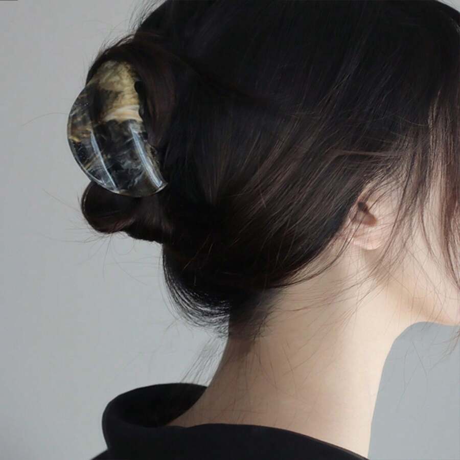 Stylish Ink Black Gold Blue Galaxy Oil Painting Hair Clip For Women's ...