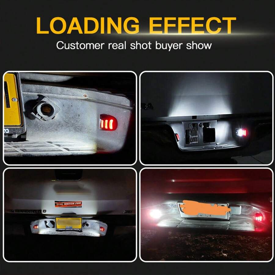 2pcs LED License Plate Lights Red OLED Neon Tube Pure White Tag Lamp ...