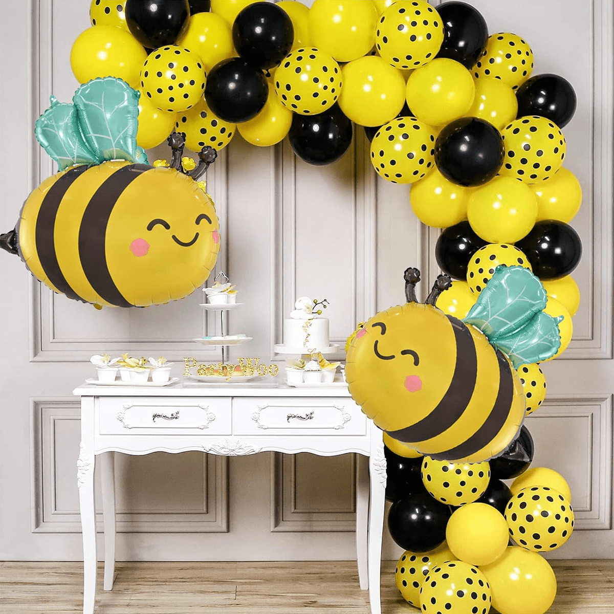 4Pack Bee Balloons Bee Birthday Party Decorations Supplies For Wedding Birthday Bee Theme Party ...