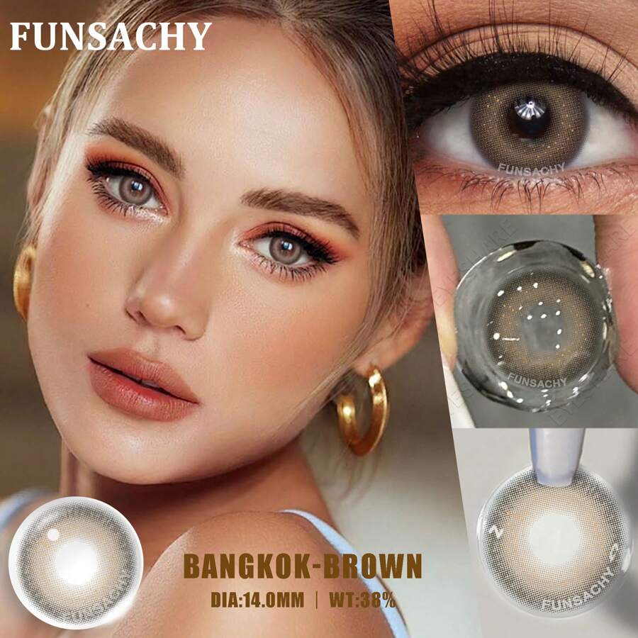 FUNSACHY Gray Contact Lenses Natural Look Green Spectacle Lenses Gray ...