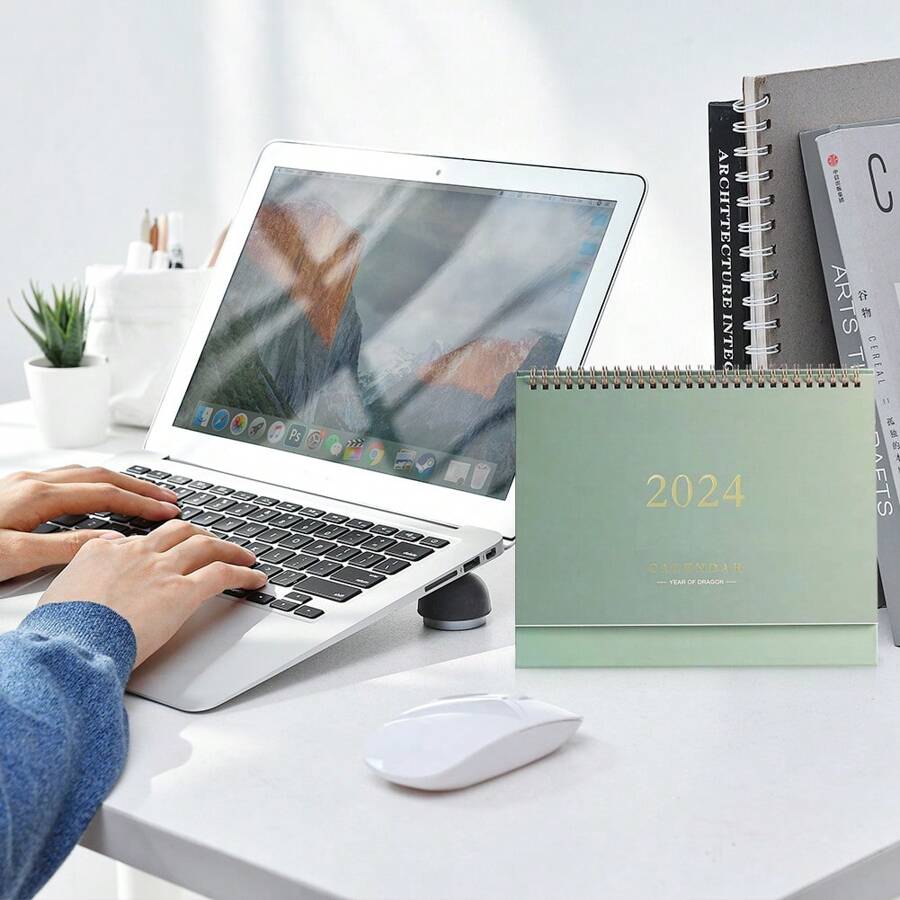 2024 Desk Calendar Planner Simple Small Fresh Desktop Calendar Book ...