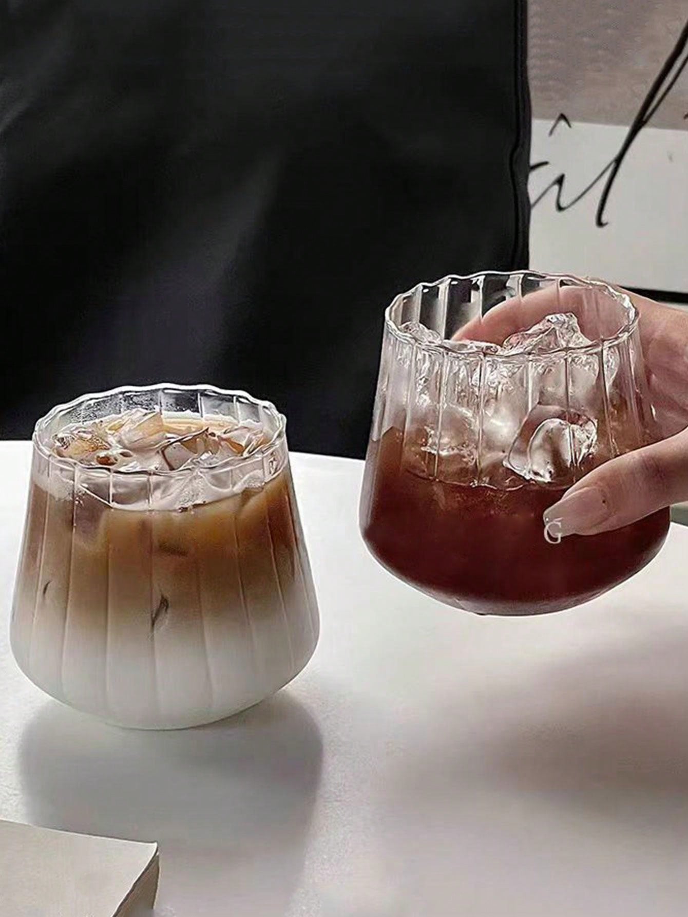 1PC Vertical Glass, Cold Drink Glass, Coffee Glass, Milk Glass, Juice ...
