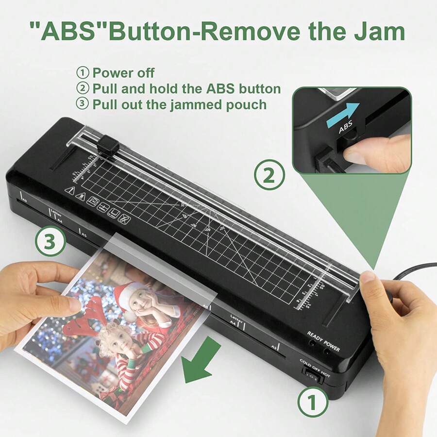 A3 A4 A5 A6 Thermal Laminator Machine With Cutter, Protractor, Corner ...