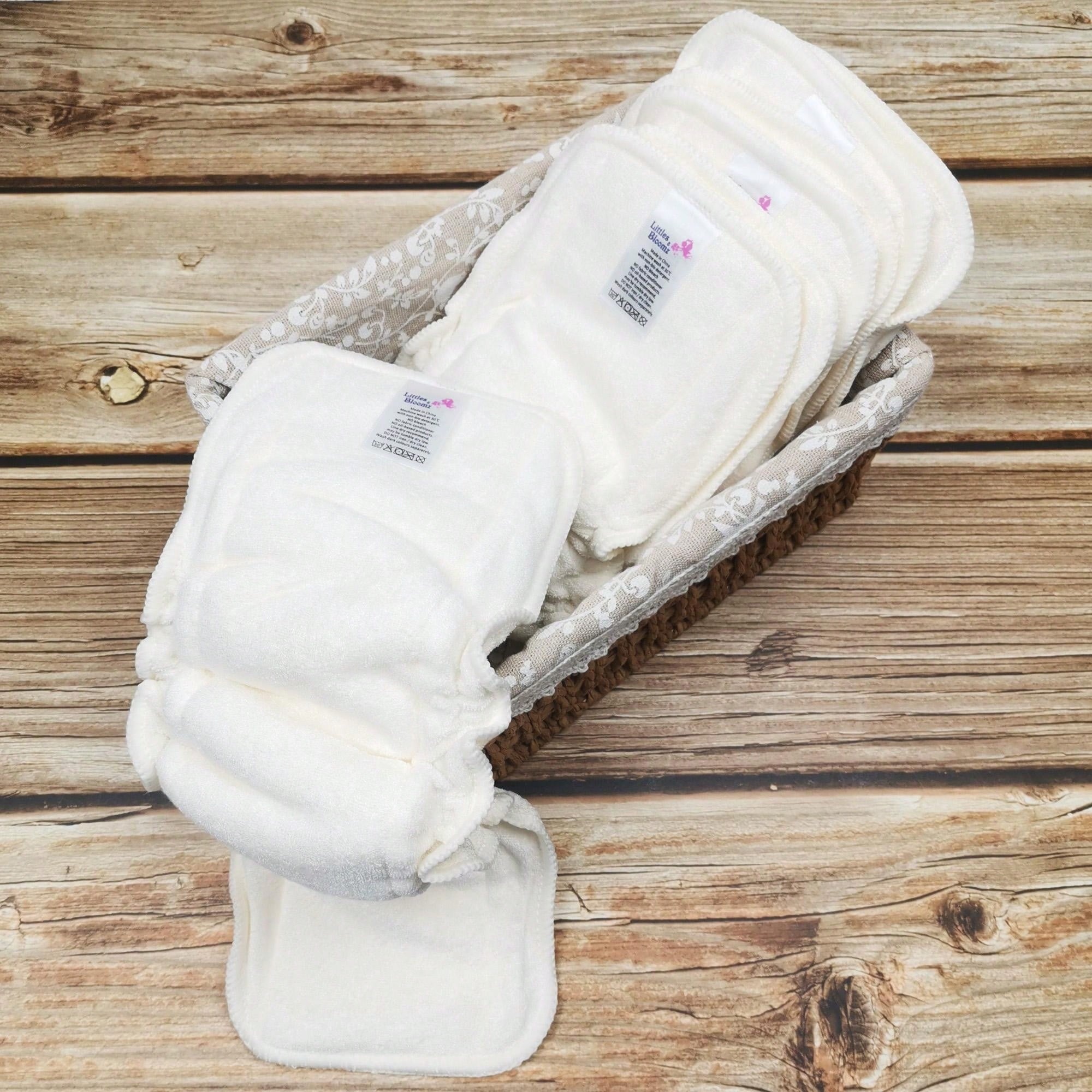 4pcs Baby Reusable Nappy Insert With Elastic For Washable Cloth Diaper ...