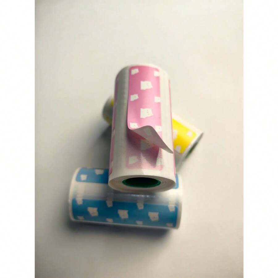 3 Rolls Bear Label Sticker Thermal Papers 57mm Width Printing For HD ...